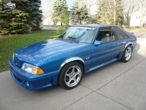 Ultra Blue 1990 Ford Mustang