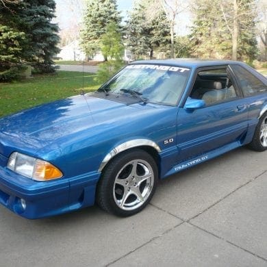 Ultra Blue 1990 Ford Mustang