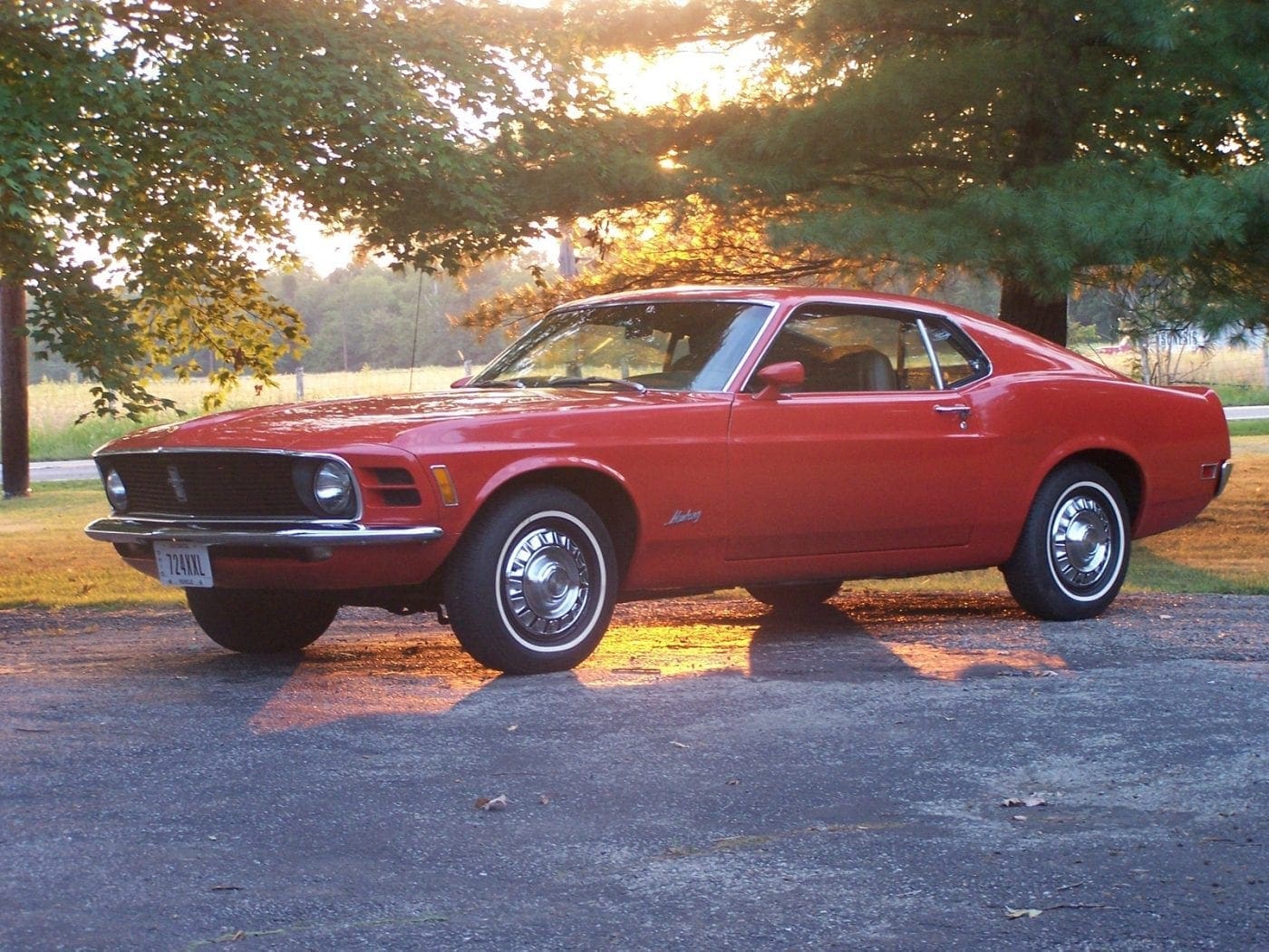 Red 1970 Ford Mustang
