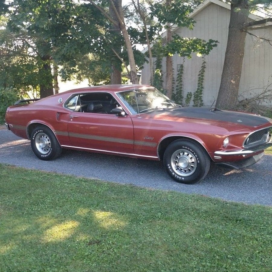 Indian Fire Red 1969 Ford Mustang