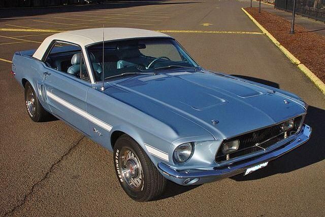Brittany Blue 1968 Ford Mustang