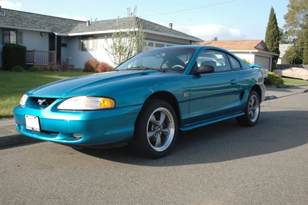 Teal 1994 Ford Mustang
