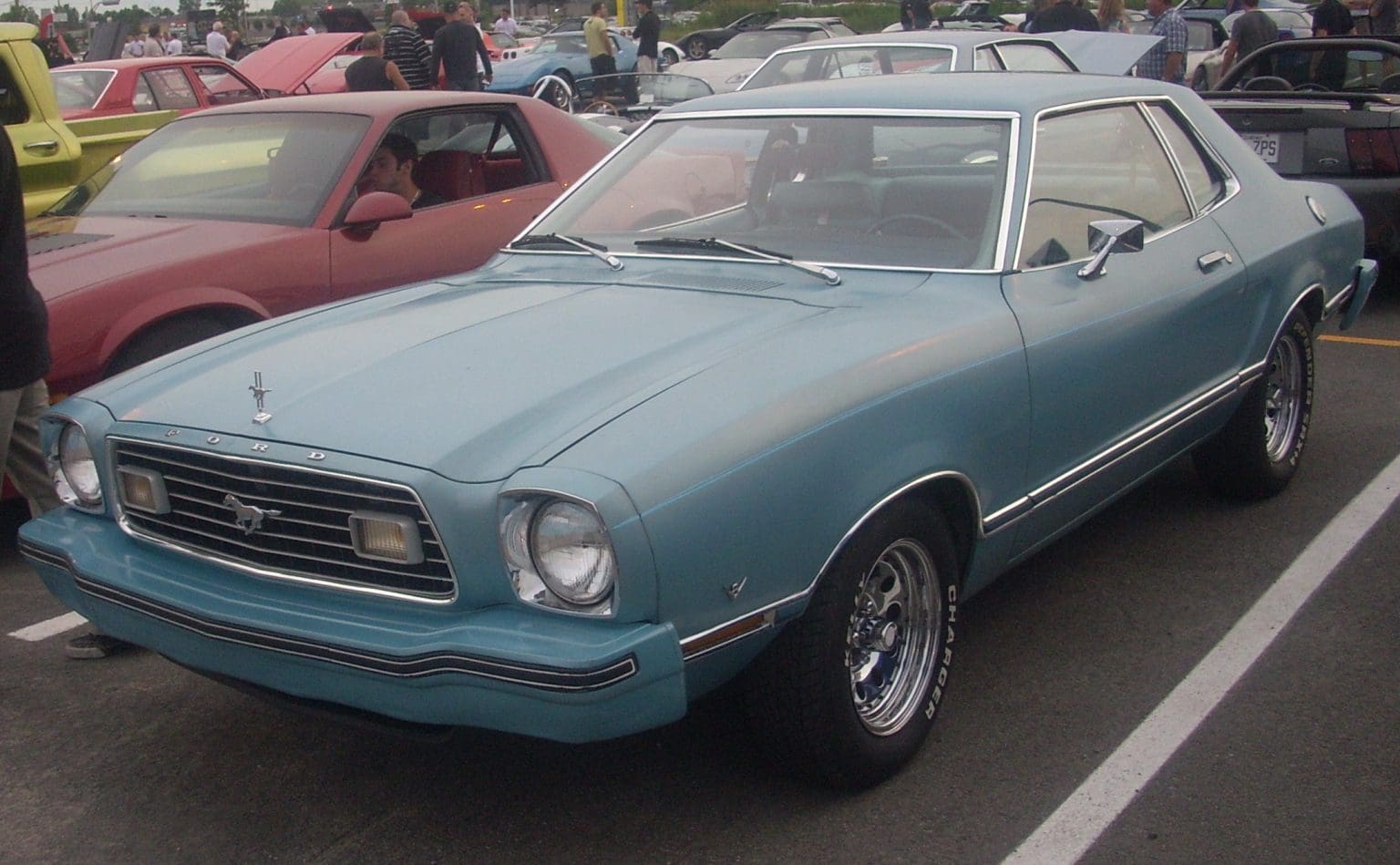 Silver 1975 Ford Mustang