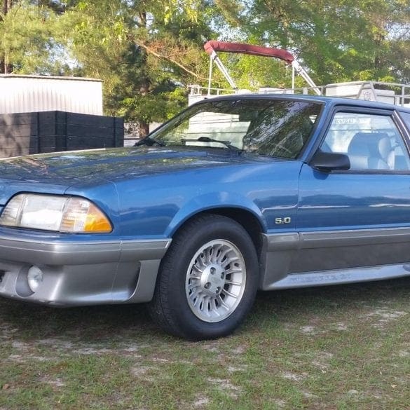 Bright Regatta Blue 1988 Ford Mustang