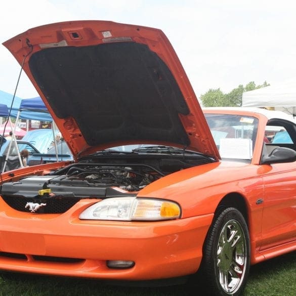 Bright Tangerine 1996 Ford Mustang