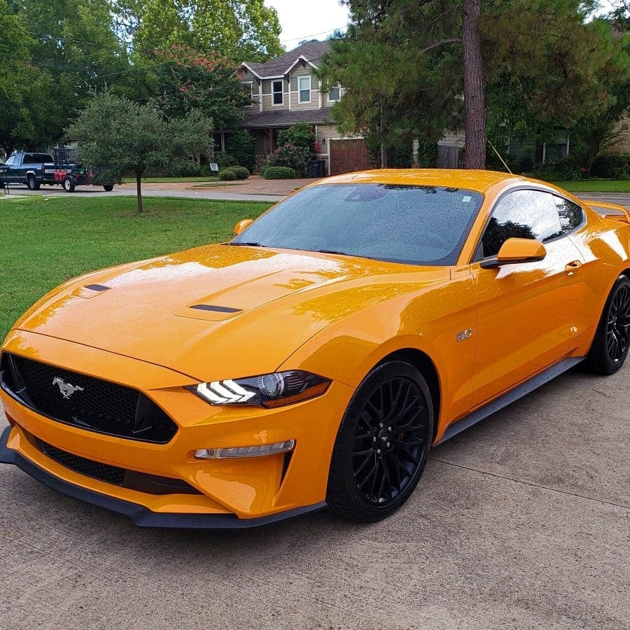 Orange Fury 2019 Ford Mustang