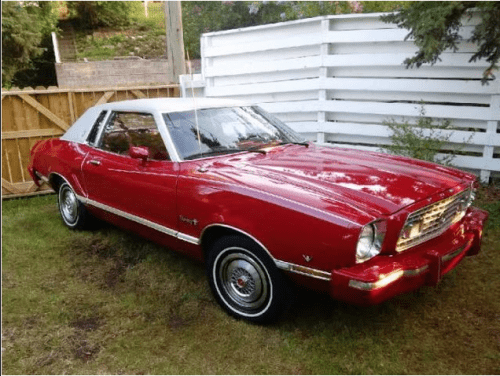 Dark Red 1975 Ford Mustang