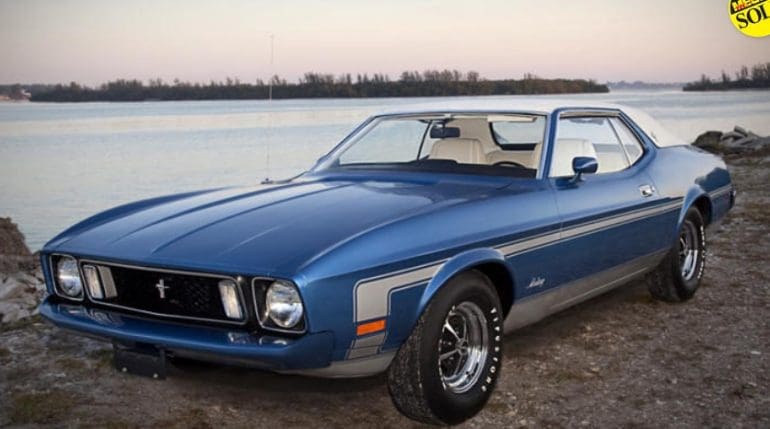 Blue Glow 1973 Ford Mustang