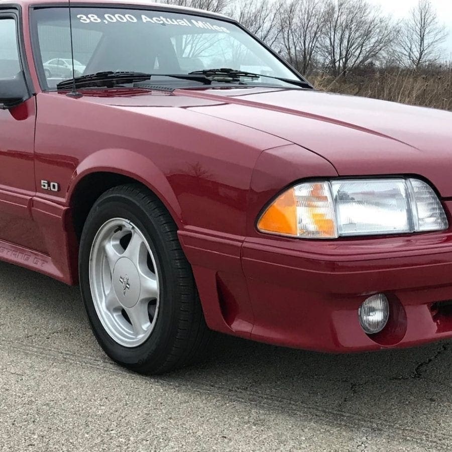 Medium Red 1991 Ford Mustang
