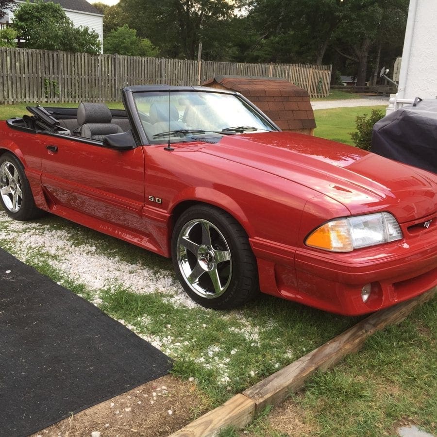 Scarlet Red 1987 Ford Mustang