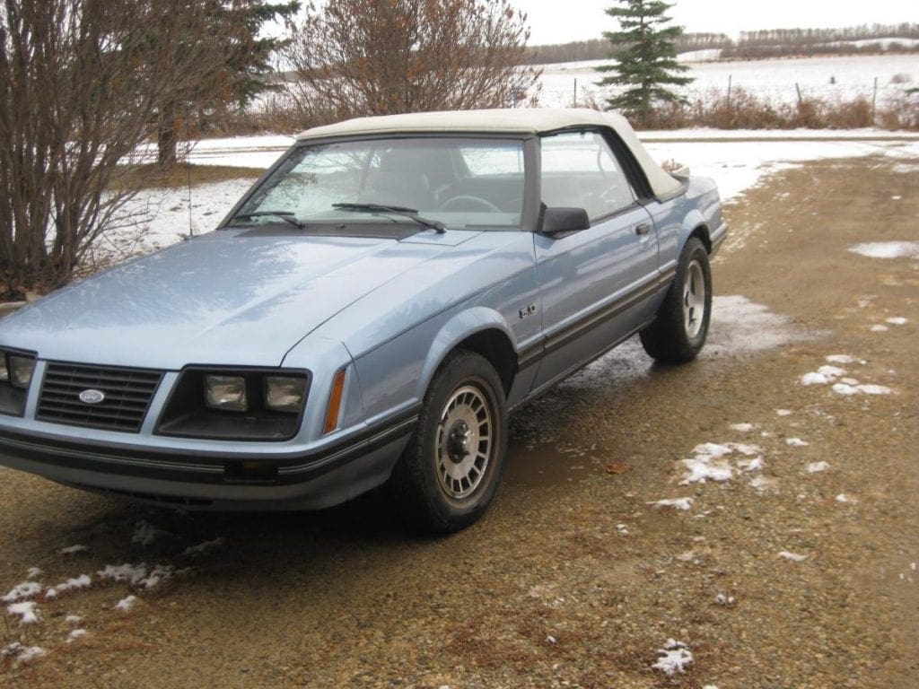 Light Academy Blue Glow 1983 Ford Mustang