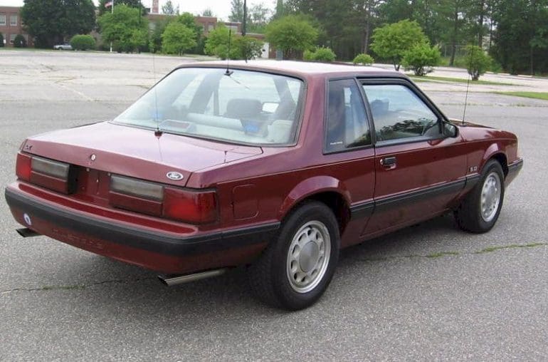 Scarlet Red 1989 Ford Mustang