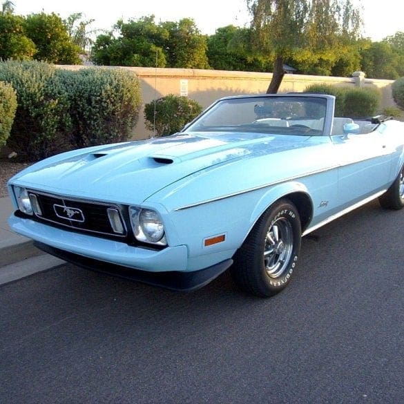 Light Blue 1973 Ford Mustang