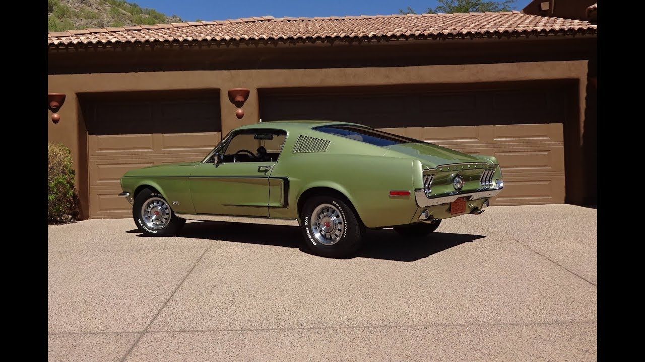 Lime Gold 1968 Ford Mustang