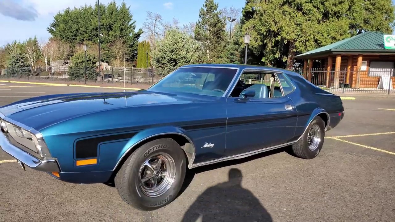 Bright Blue 1972 Ford Mustang