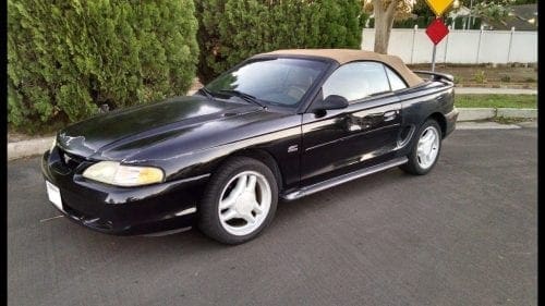 Black 1995 Ford Mustang