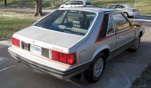 Silver 1980 Ford Mustang