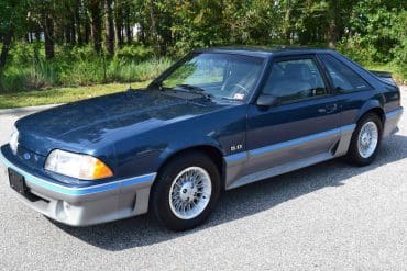 Medium Shadow Blue 1987 Ford Mustang