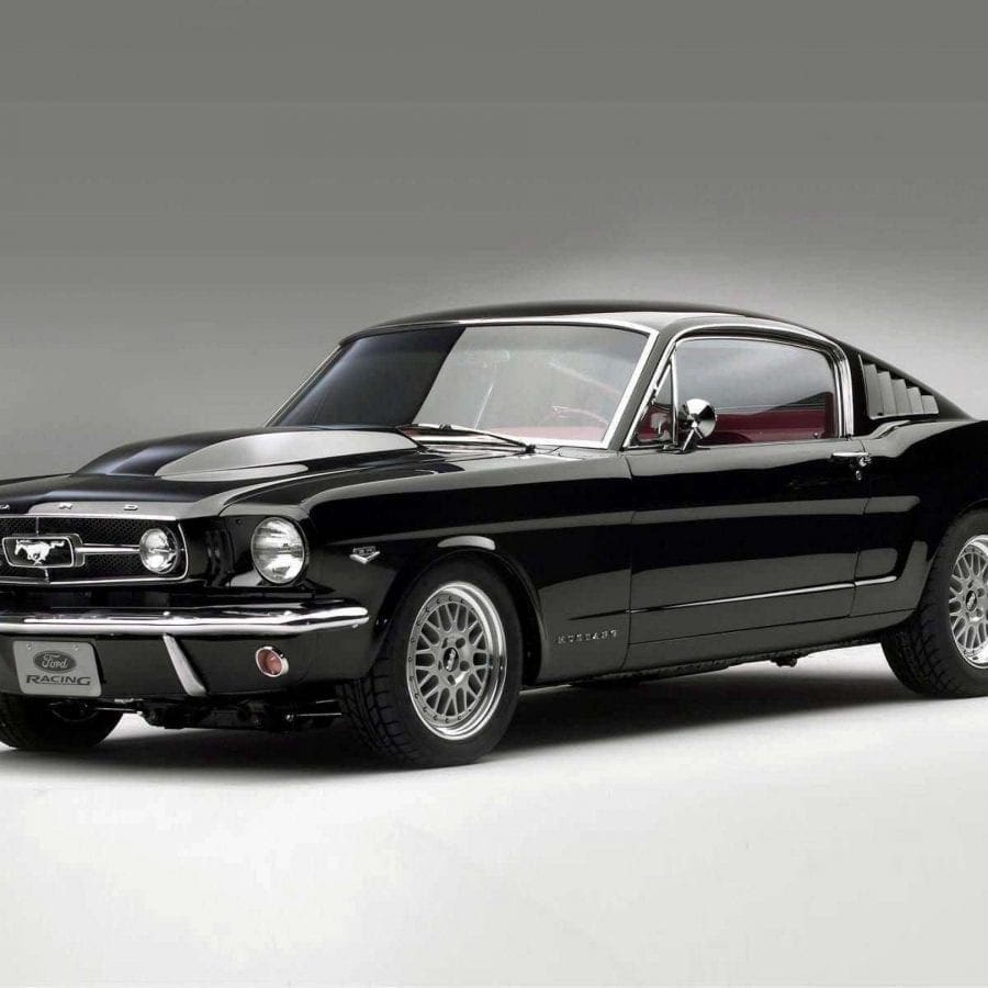 Black 1975 Ford Mustang