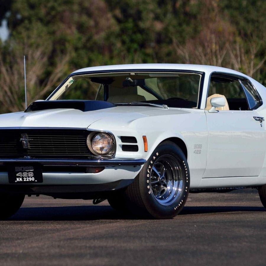 Wimbledon White 1970 Ford Mustang