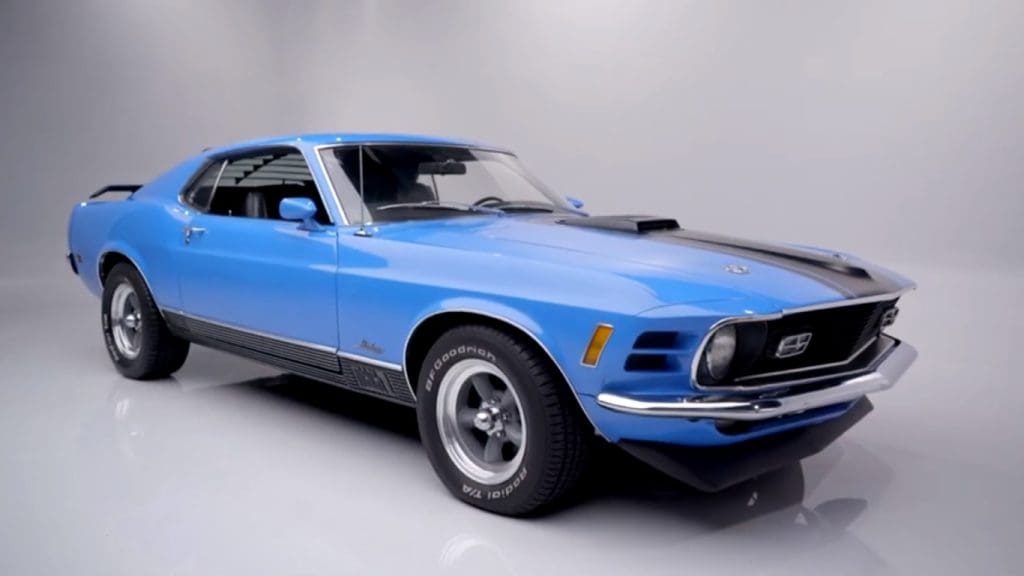 Medium Bright Blue 1970 Ford Mustang
