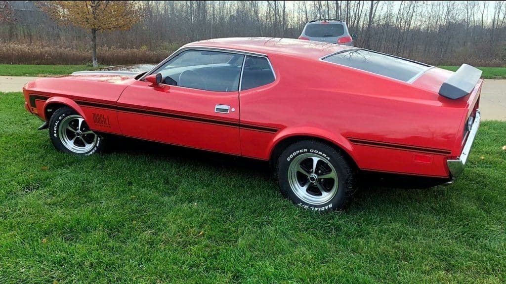 Bright Red 1973 Ford Mustang