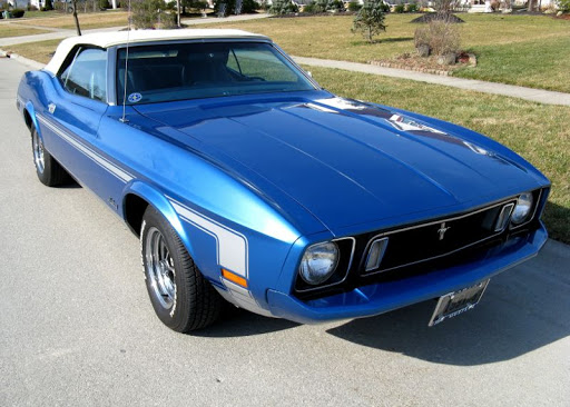 Blue Glow 1973 Ford Mustang