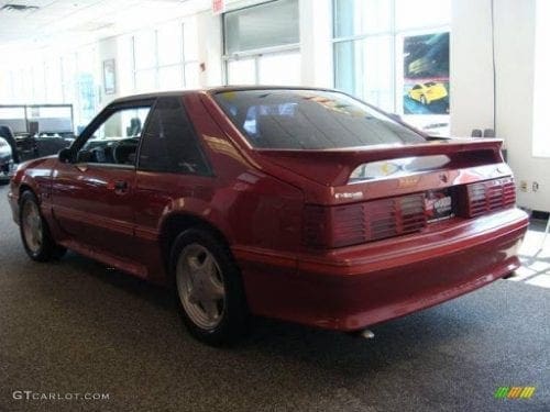 Medium Cabernet 1990 Ford Mustang