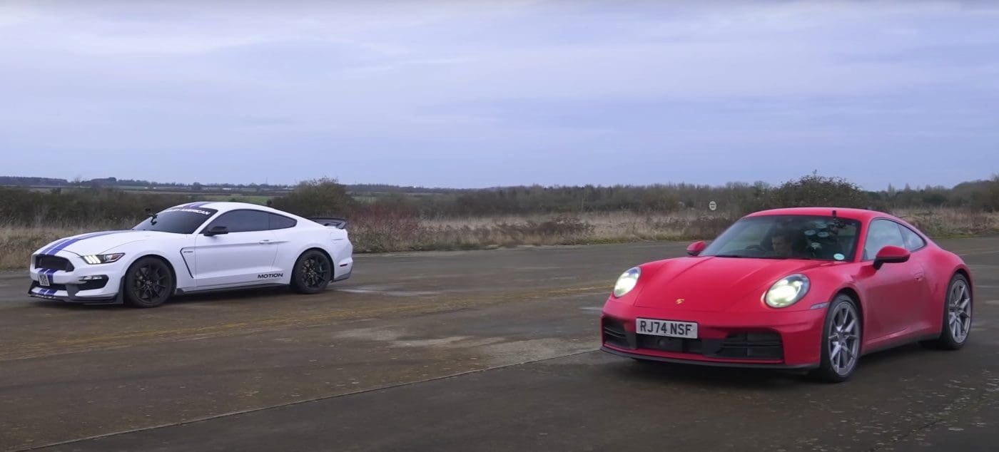 Shelby GT350 Drag Races an Entry-Level Porsche 911 - Mustang Specs